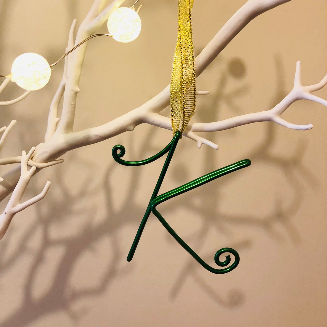 Initial Christmas Tree Decoration Personalised Keepsake - Etsy