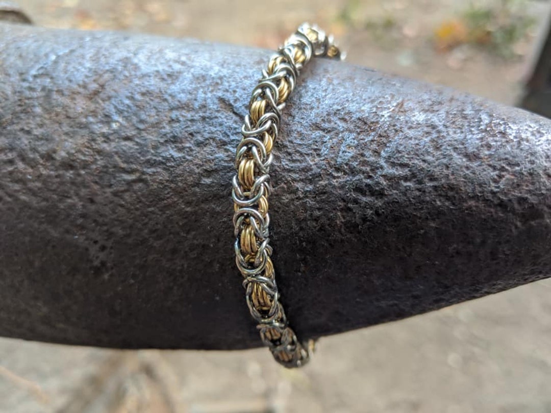 Byzantine Bracelet Brass and Stainless - Etsy