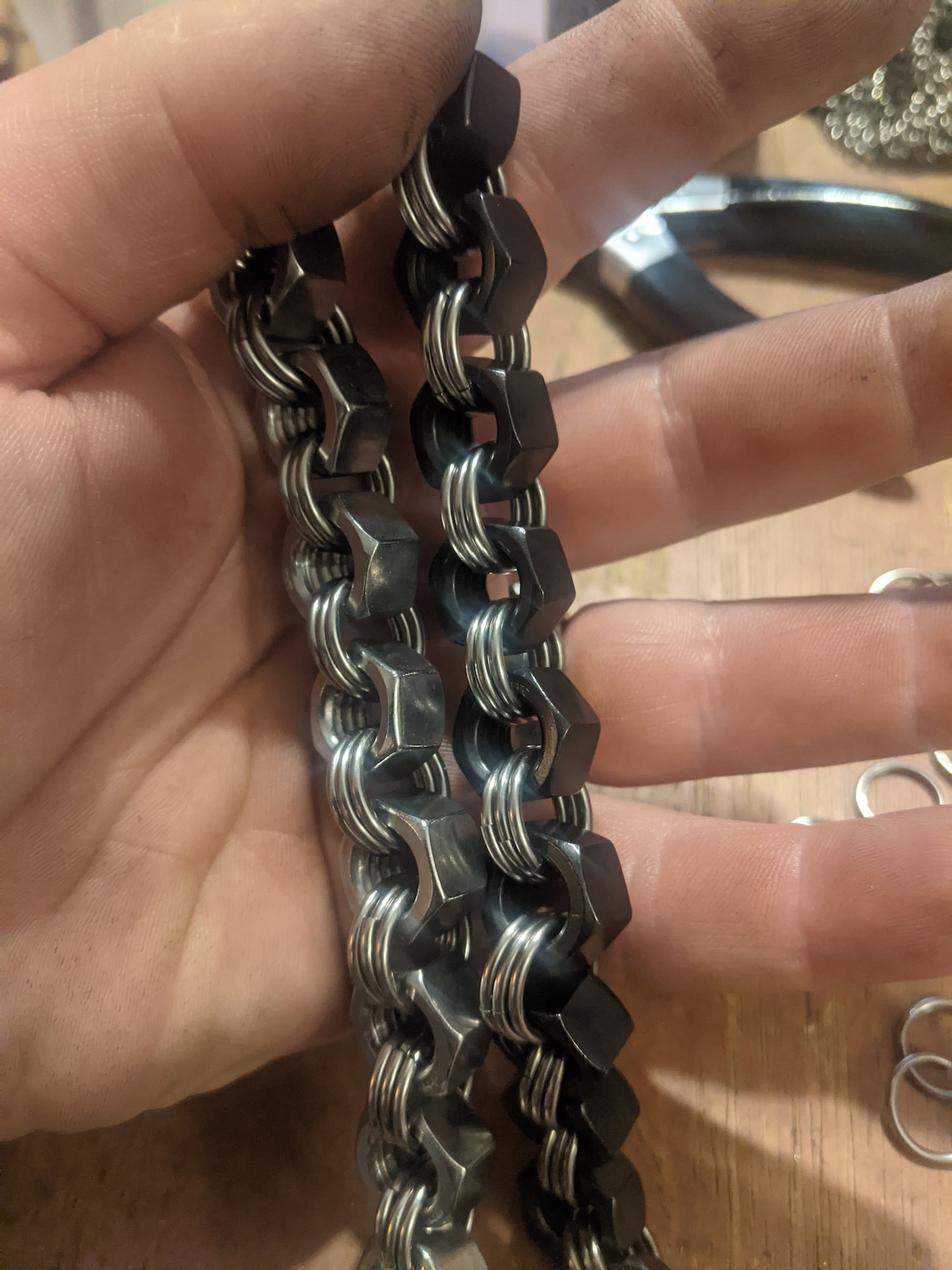 Stainless Nut Wallet Chain - Etsy