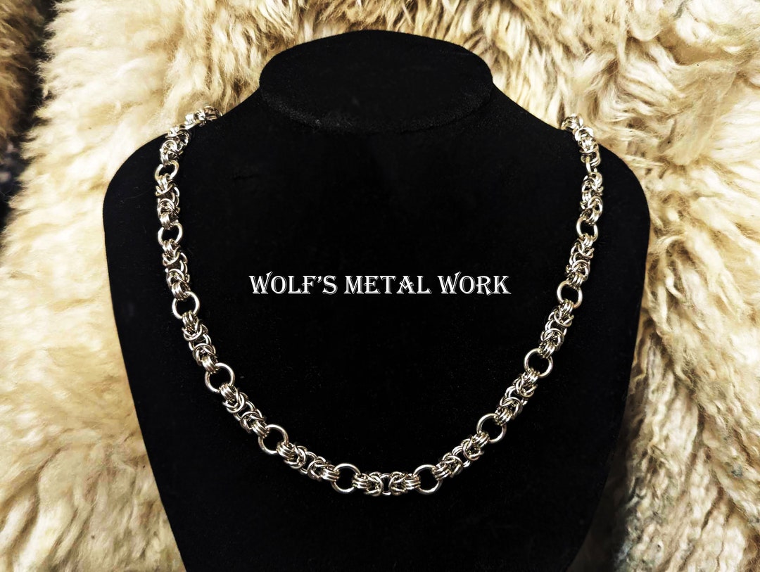 Welded Argentium Silver Broken Byzantine Chain - Etsy