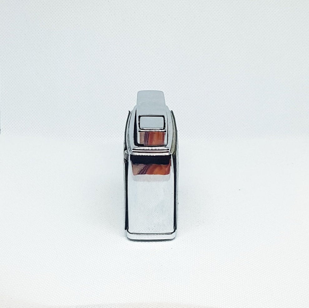 Vintage Black Leither Large Table Lighter FISHER Butane Lighter Made in ...