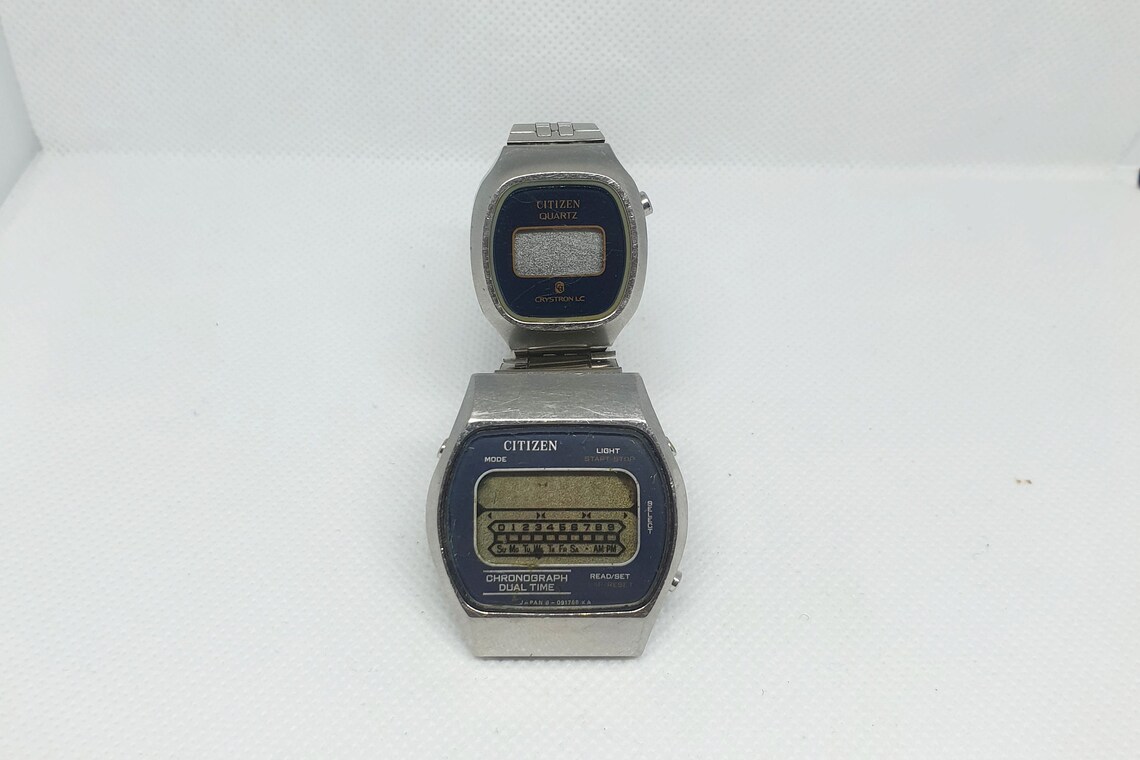 Two Vintage Citizen Digital Watch From 1970's Not Working for ...