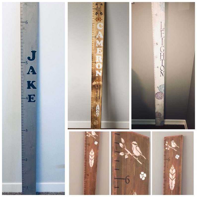 Growth Ruler, Wood Growth Chart, Wood Ruler, Nursery Growth Board - Etsy