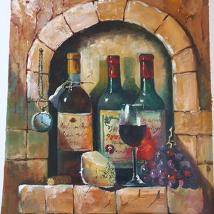 Vine Art Oil Painting. Original Oil Painting.wall Art Painting.art Gift ...
