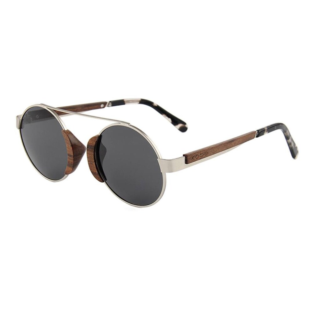 Zinj Walnut Wood Frame and Arms, With Silver Metal Detail and Acetate ...