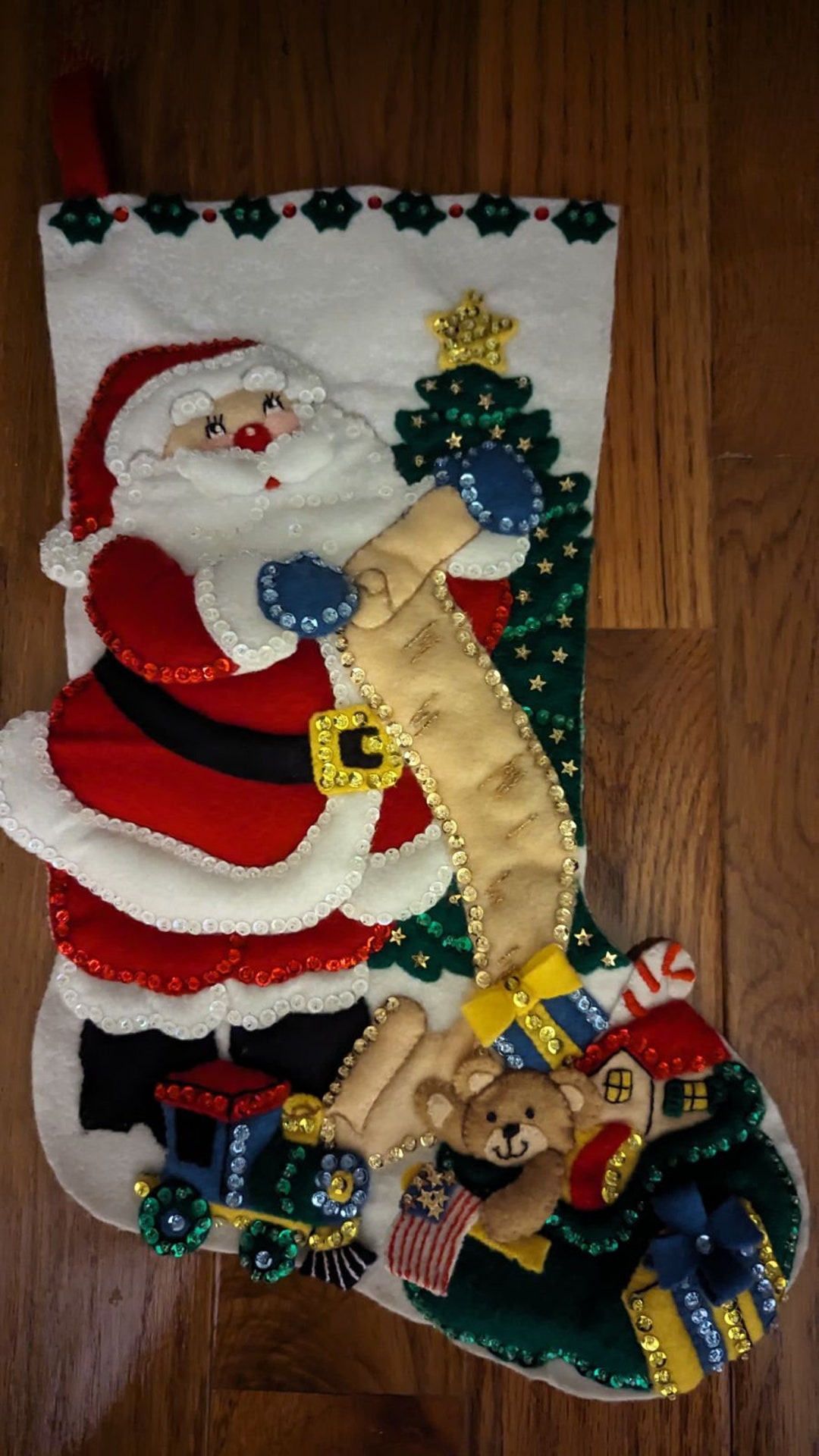 Finished Bucilla Christmas Stocking - Etsy