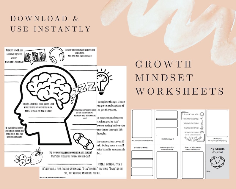 Grounding Journal, Growth Mindset Worksheet, Teacher Worksheets ...