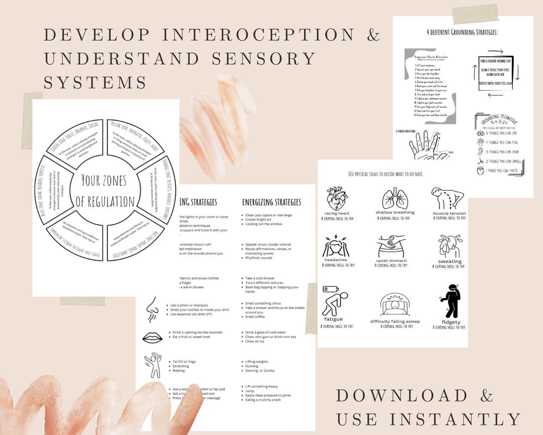 Interoception and Sensory System Therapy Handout Interventions PDF ...