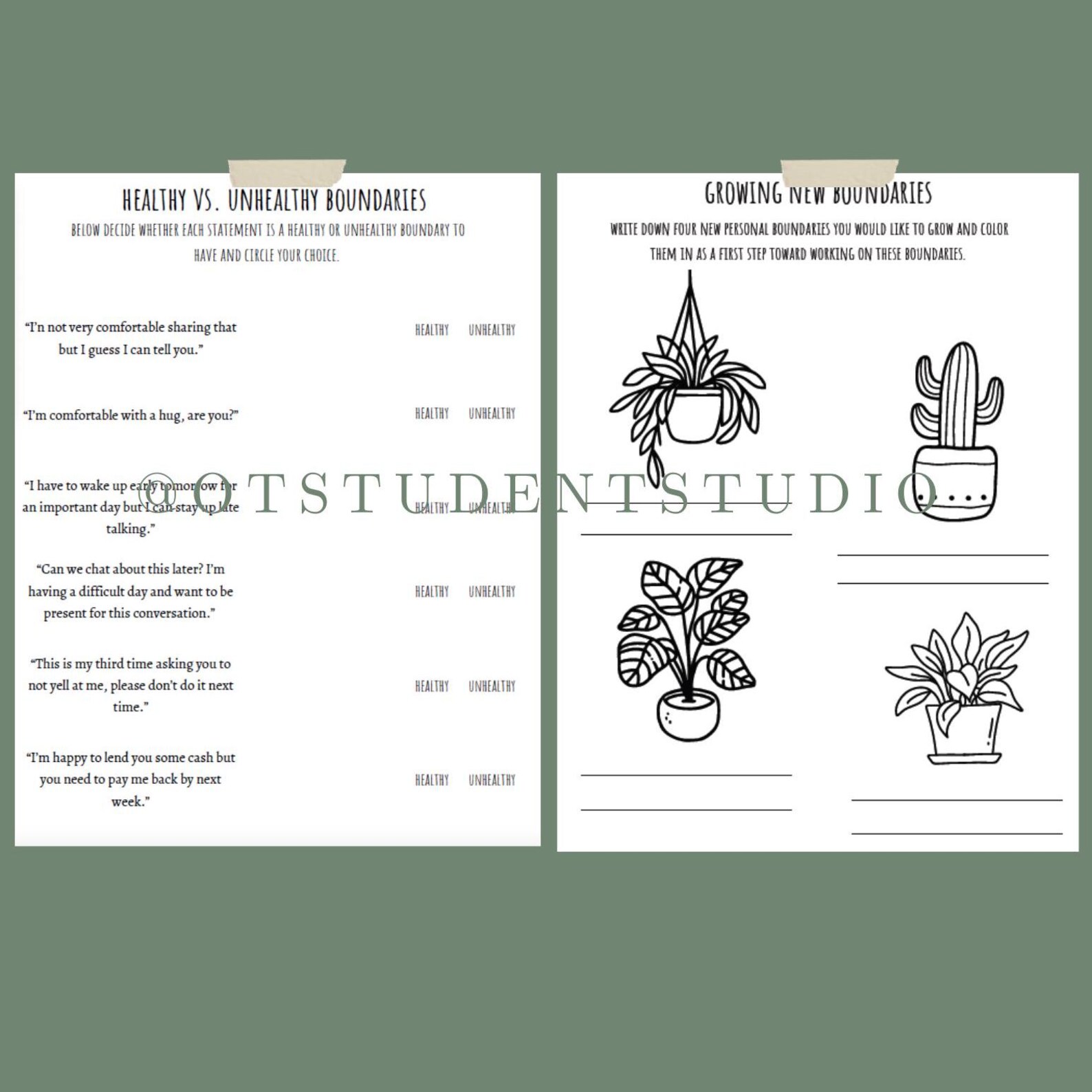 Healthy Boundaries Activity, Setting Boundaries, Setting Boundaries ...