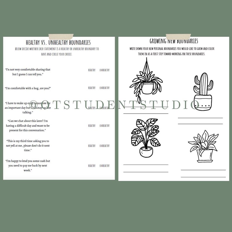 Healthy Boundaries Activity, Setting Boundaries, Setting Boundaries ...