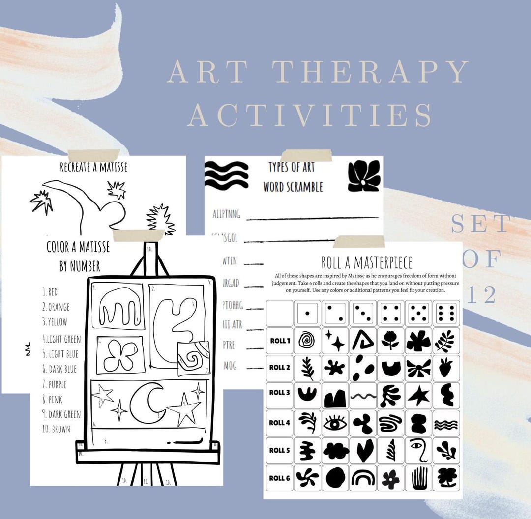 Matisse Art Activities, Art Therapy Sessions, Coping Skills Worksheets ...