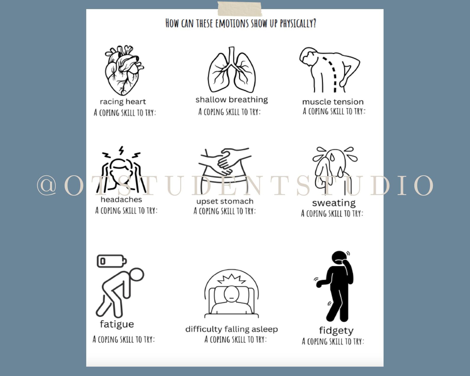 Understand Emotions Worksheet, Mental Health Handouts, Therapy ...