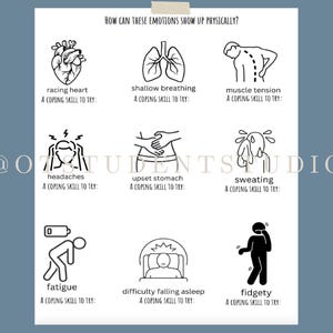 Understand Emotions Worksheet: Mental Health, Therapy (digital Download ...
