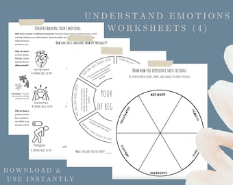 Understanding Emotions Printable DBT Worksheets | Emotion Regulation ...