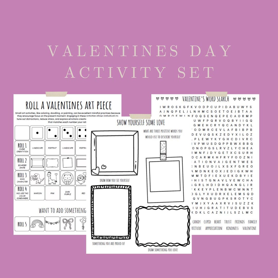 Valentine's Day Activity Set, Valentine Crafts for Kids, Activities for ...