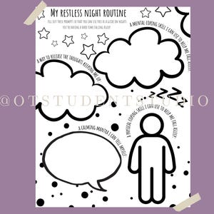 Sleep Hygiene Handout: Healthy Night Routine, Coping Skills (printable ...