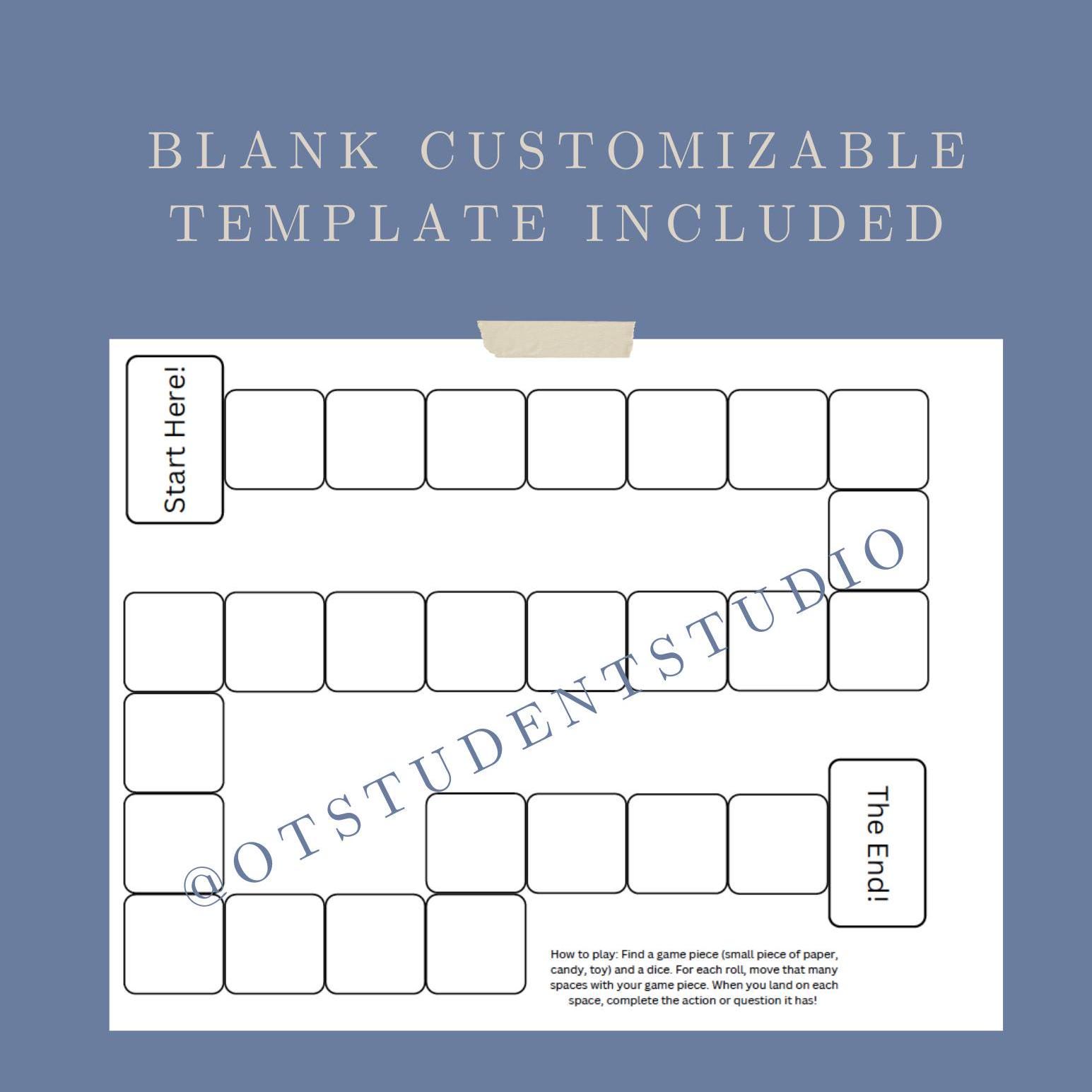 Get to Know Me Game, Board Game Template, Introduction Games ...