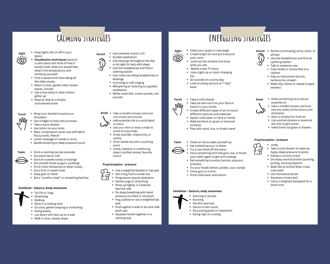 Regulation Supports, Sensory Supports for Kids, Regulation Activities ...