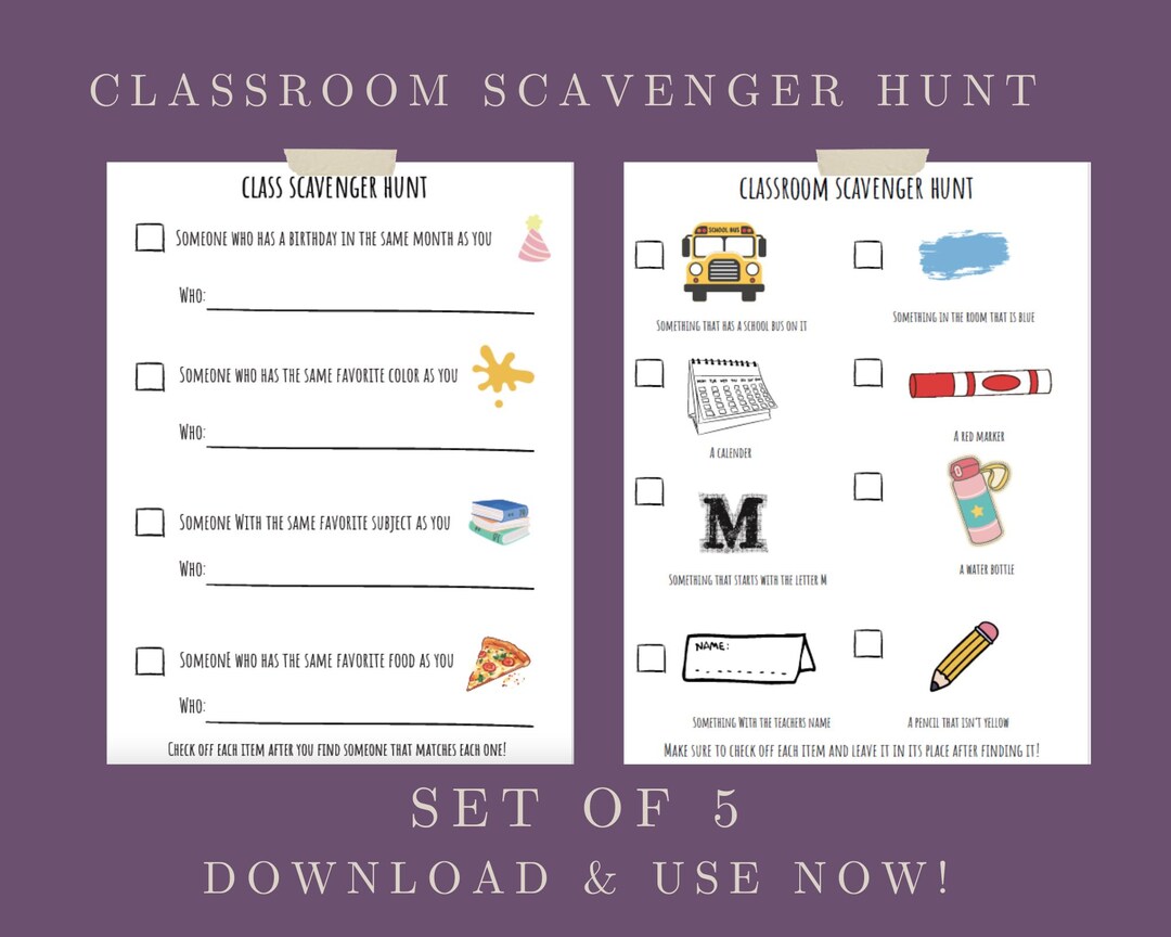 Classroom Scavenger Hunt, Scavenger Hunt for Kids, Classroom Activities ...