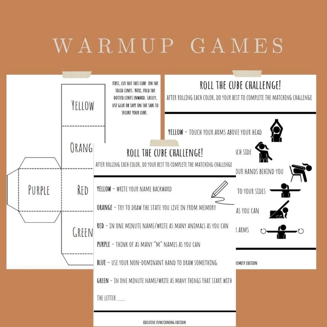 Warmup Games, Fine Motor Warmup, Gross Motor Warmup, School OT ...