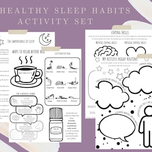 Sleep Hygiene Handout: Healthy Night Routine, Coping Skills (printable ...