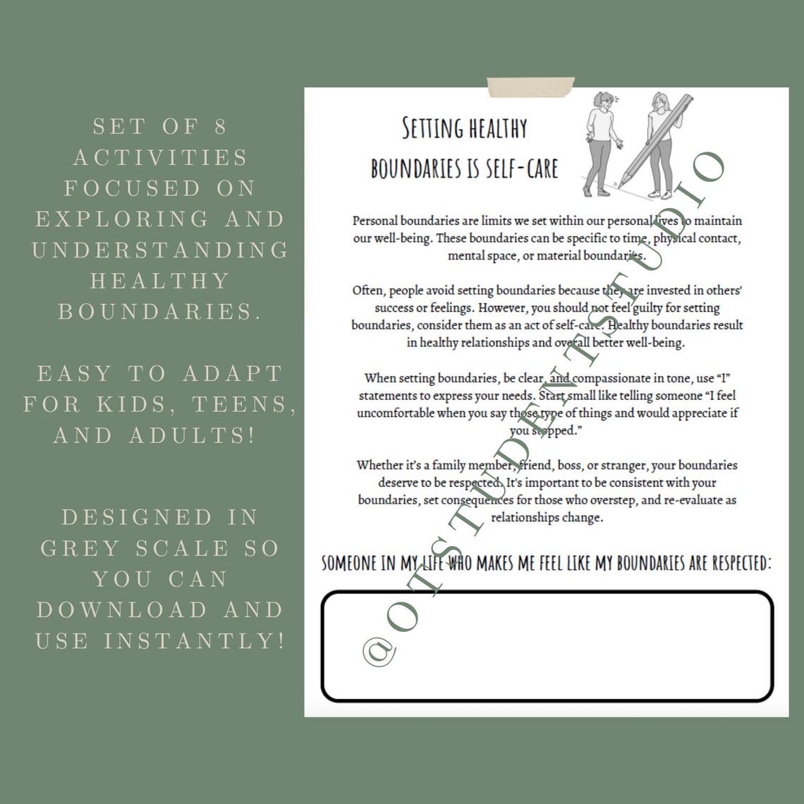 Healthy Boundaries Activity, Setting Boundaries, Setting Boundaries ...