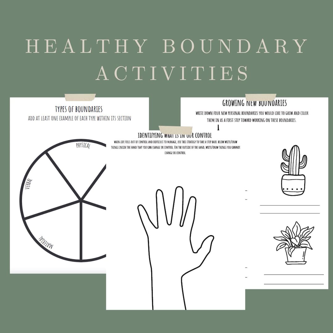 Healthy Boundaries Activity, Setting Boundaries, Setting Boundaries ...