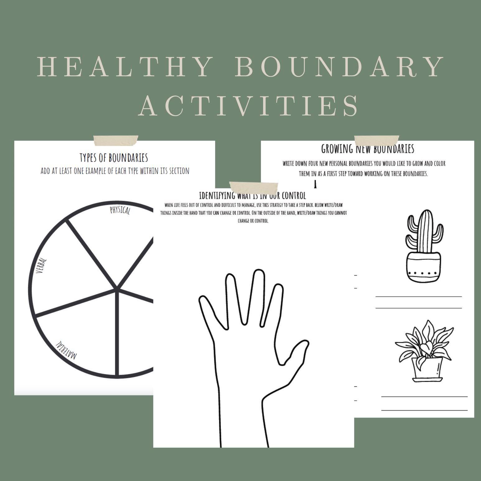 Healthy Boundaries Activity, Setting Boundaries, Setting Boundaries ...