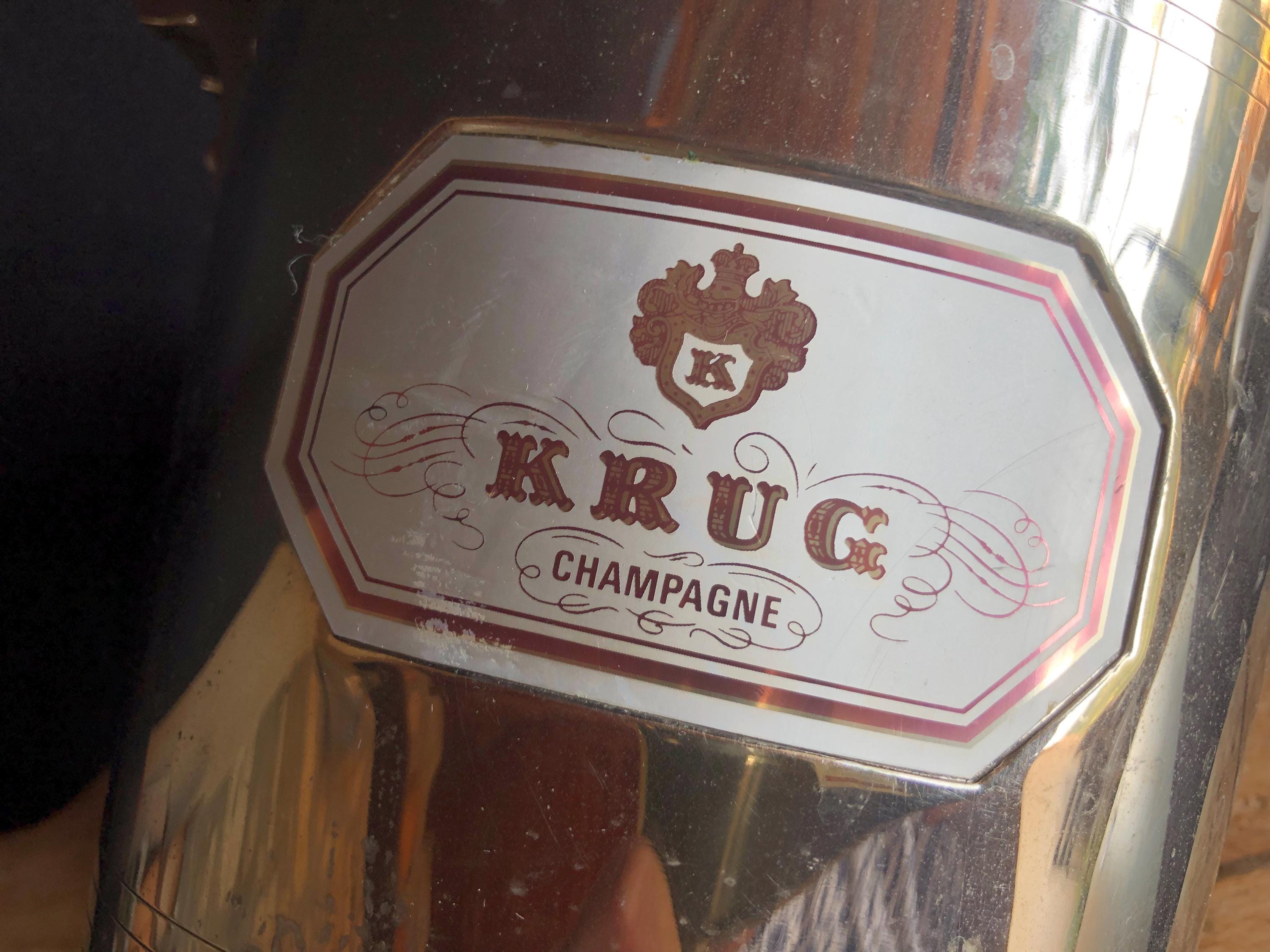 Vintage KRUG Champagne Cooler, Ice Bucket, Made in France. Chromed ...