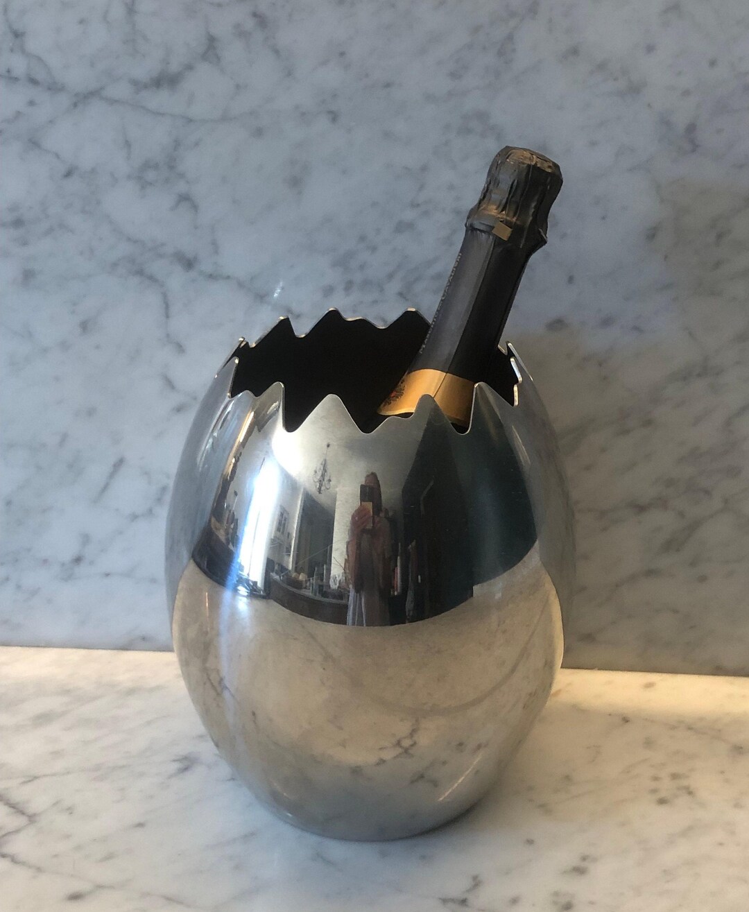 Italian “OVO” the Luxery Art, MEPRA, Italy, Champagne Cooler, Ice ...