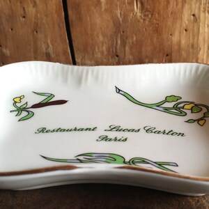 Michelin Star Restaurant LUCAS CARTON Paris, Ashtray, Ash Tray, Ring ...