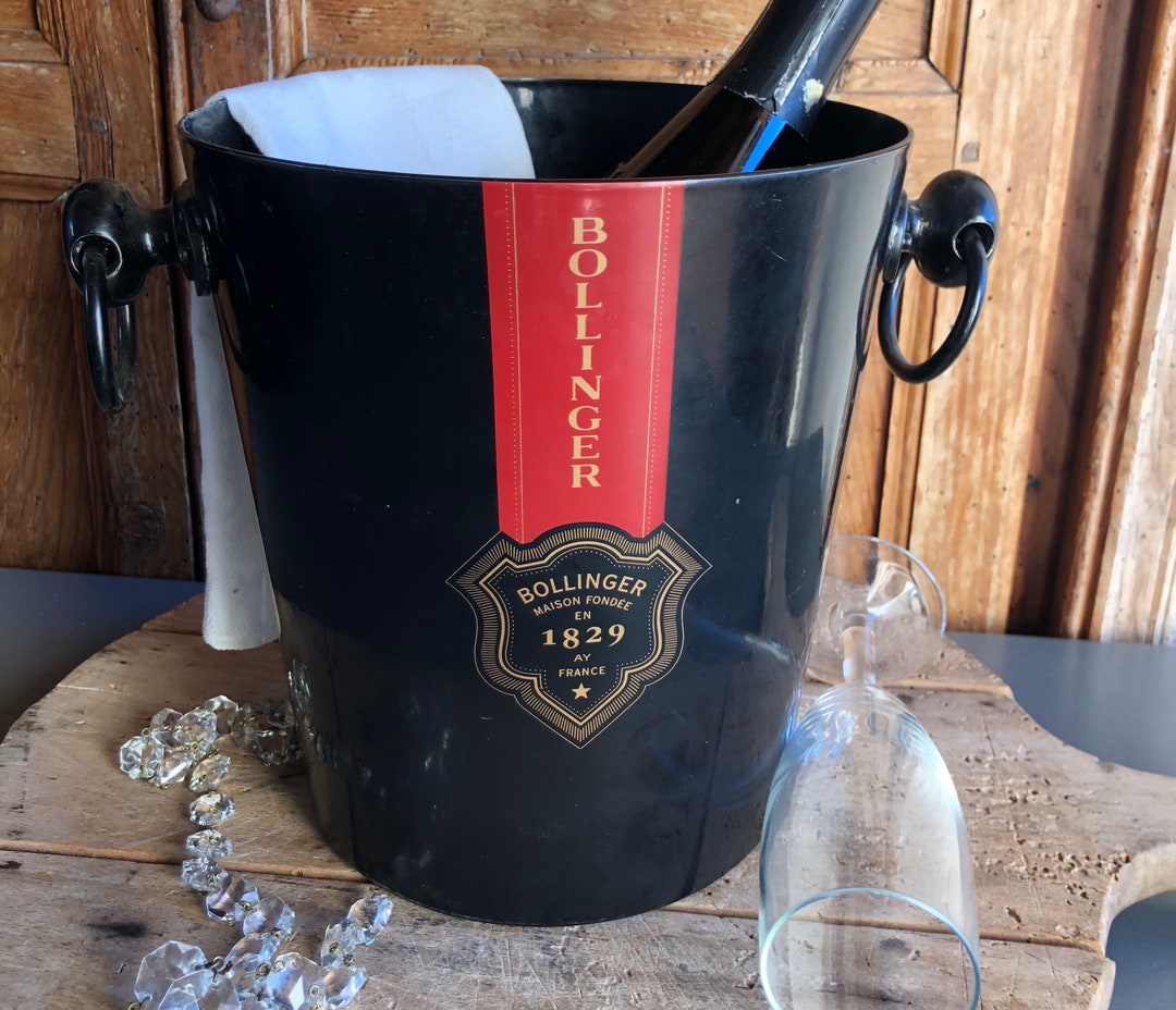 Vintage Black BOLLINGER Champagne Cooler, Ice Bucket, Wine Cooler. the ...