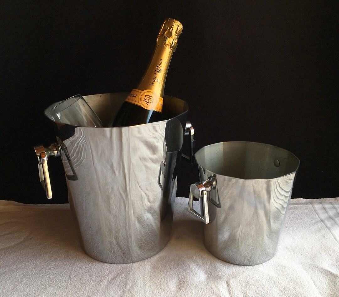 Vintage French CHAMPAGNE BUCKET and Matching Bucket for Ice Cubes ...