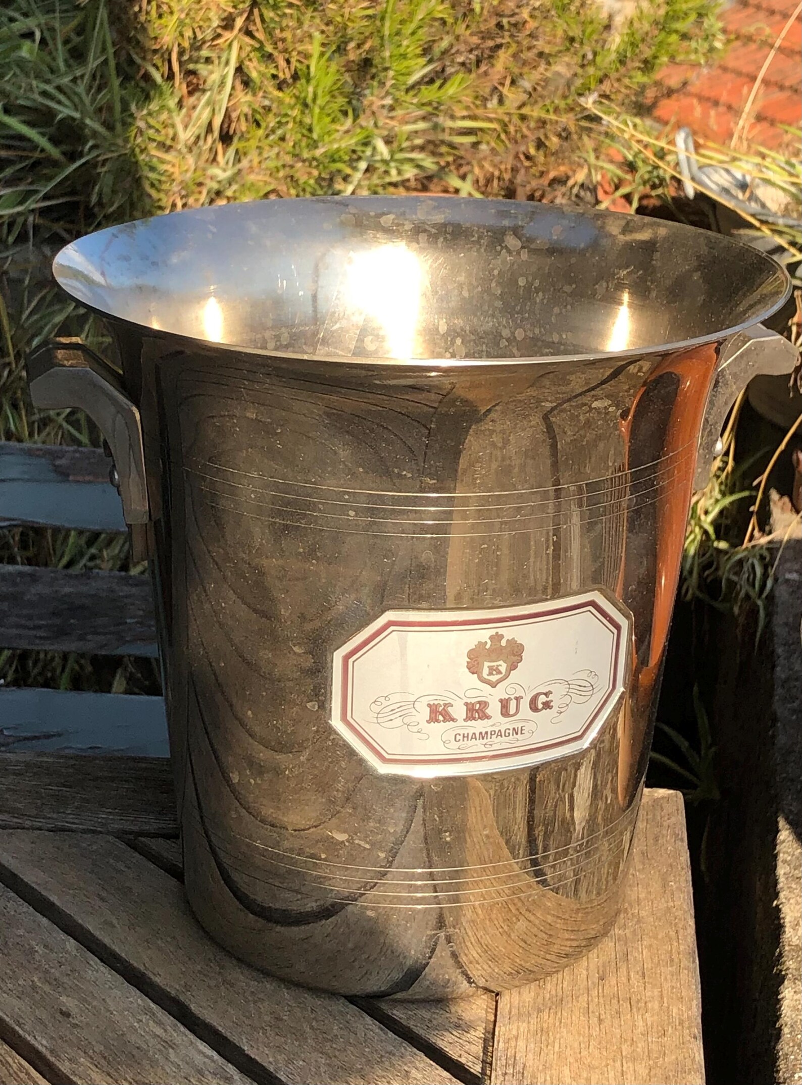 Vintage KRUG Champagne Cooler, Ice Bucket, Made in France. Chromed ...