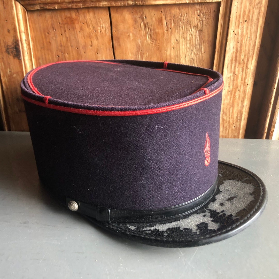 Vintage French Kepi Hat, Police Gendarme Hat, Theatre Prop, Size 55.5 ...