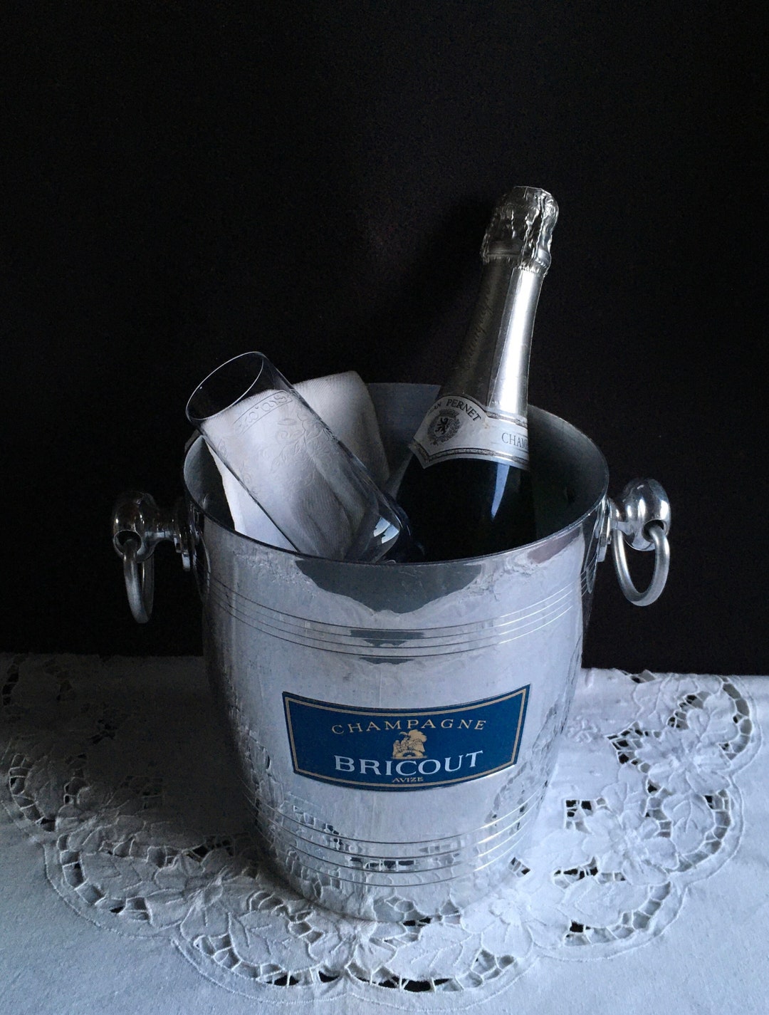 Vintage BRICOUT, Avize, Champagne Cooler, Ice Bucket, Wine Cooler. Man ...