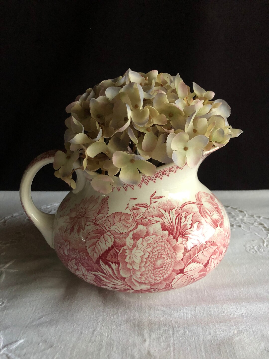 Antique SARREGUEMINES U & C Water Jug. Early French 1900s Stone Ware ...
