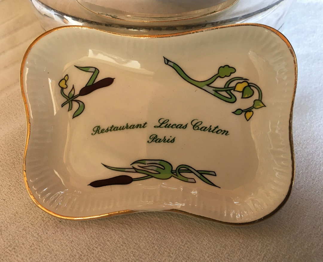 Michelin Star Restaurant LUCAS CARTON Paris, Ashtray, Ash Tray, Ring ...
