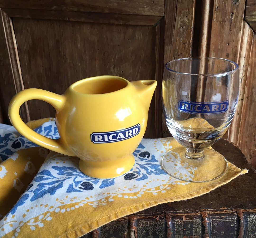 Vintage French RICARD Set, Small Jug and a Matching Glass. Man Gift ...