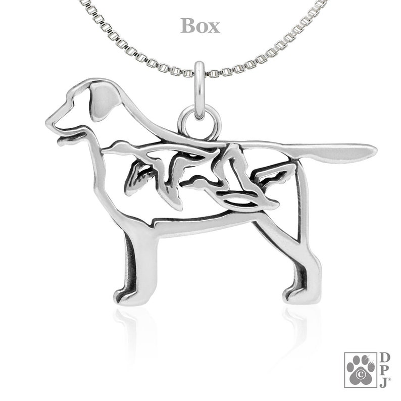 Labrador Retriever Necklace Jewelry in Sterling Silver Body - Etsy