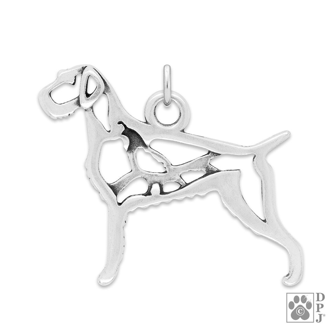 German Wirehaired Pointer Necklace Jewelry in Sterling Silver, Body - Etsy
