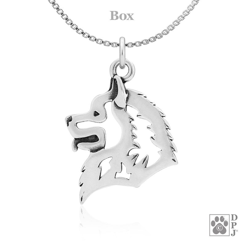 Samoyed Pendant Necklace in Sterling Silver Head - Etsy