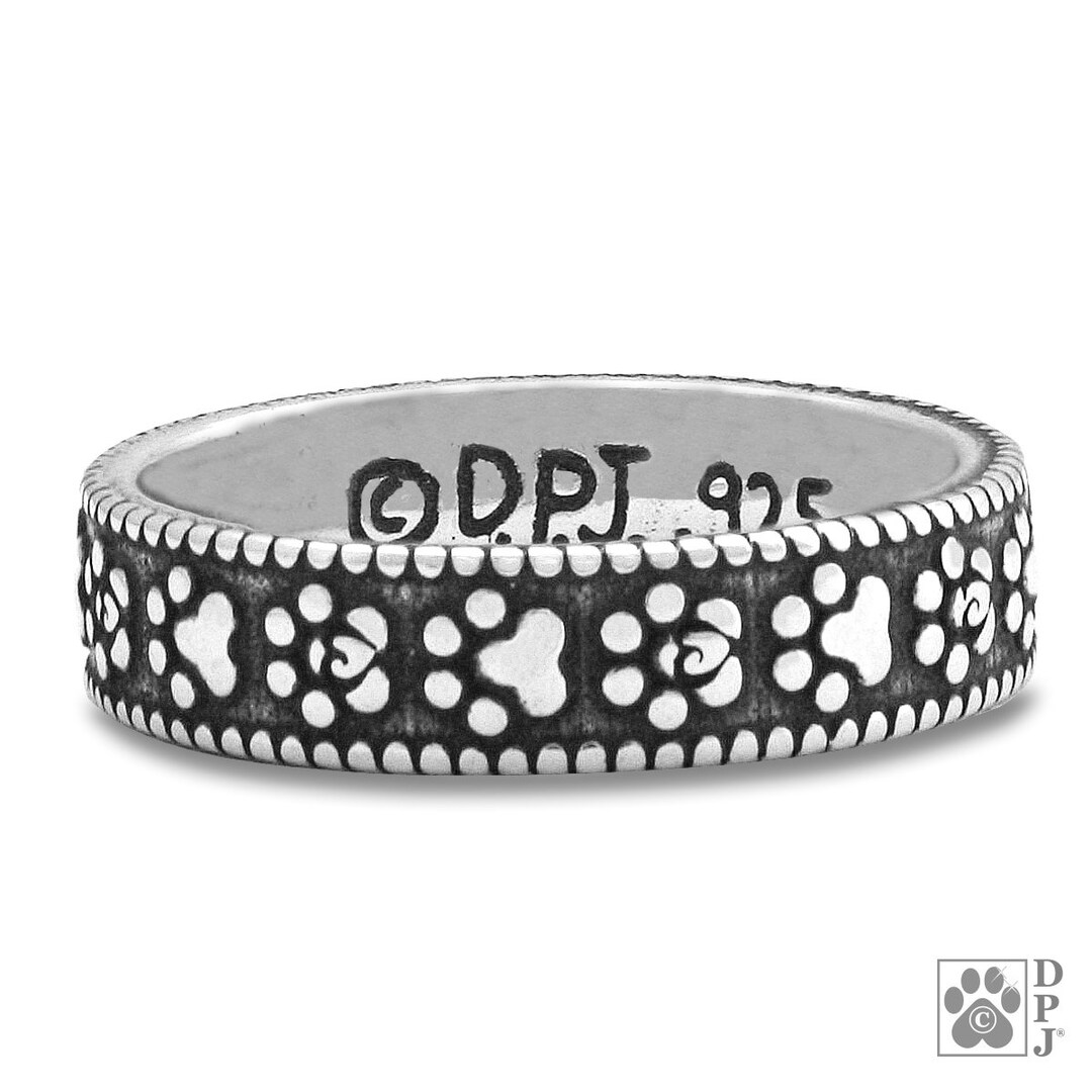 Sterling Silver Dog Paw Ring, Paws Leave Such Impressions - Etsy