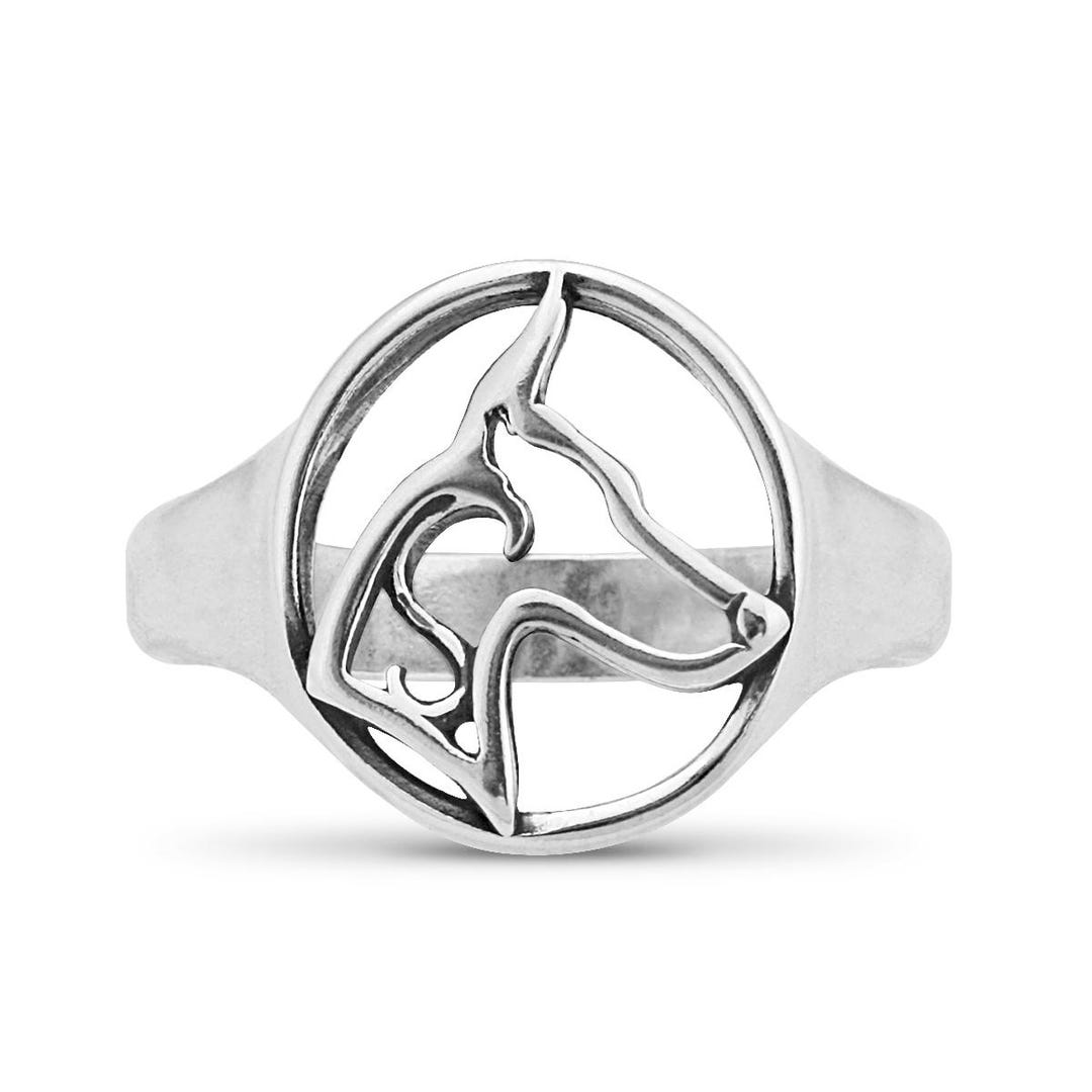 Sterling Silver Doberman Pinscher Ring - Etsy