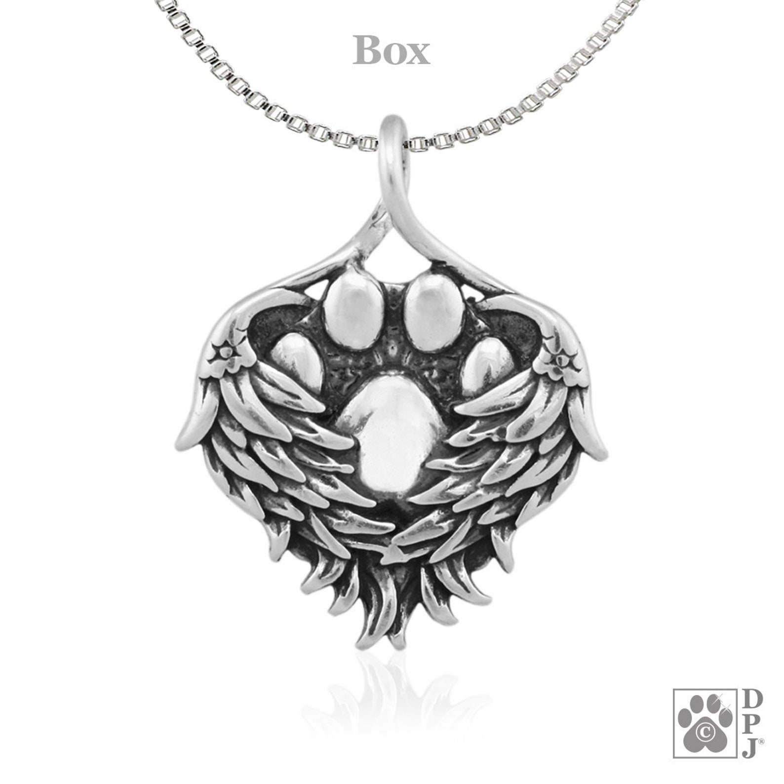 Personalized Sterling Silver Embracing Angel Wing Paw Print - Etsy