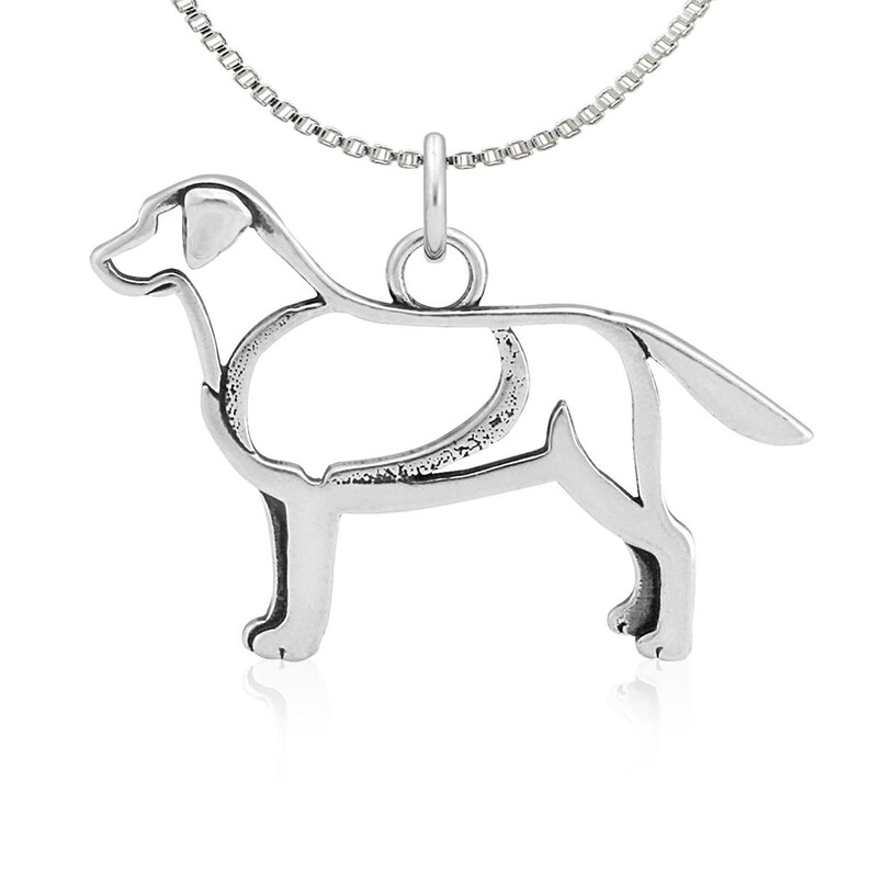 Sterling Silver Labrador Retriever Necklace Pendant - Etsy