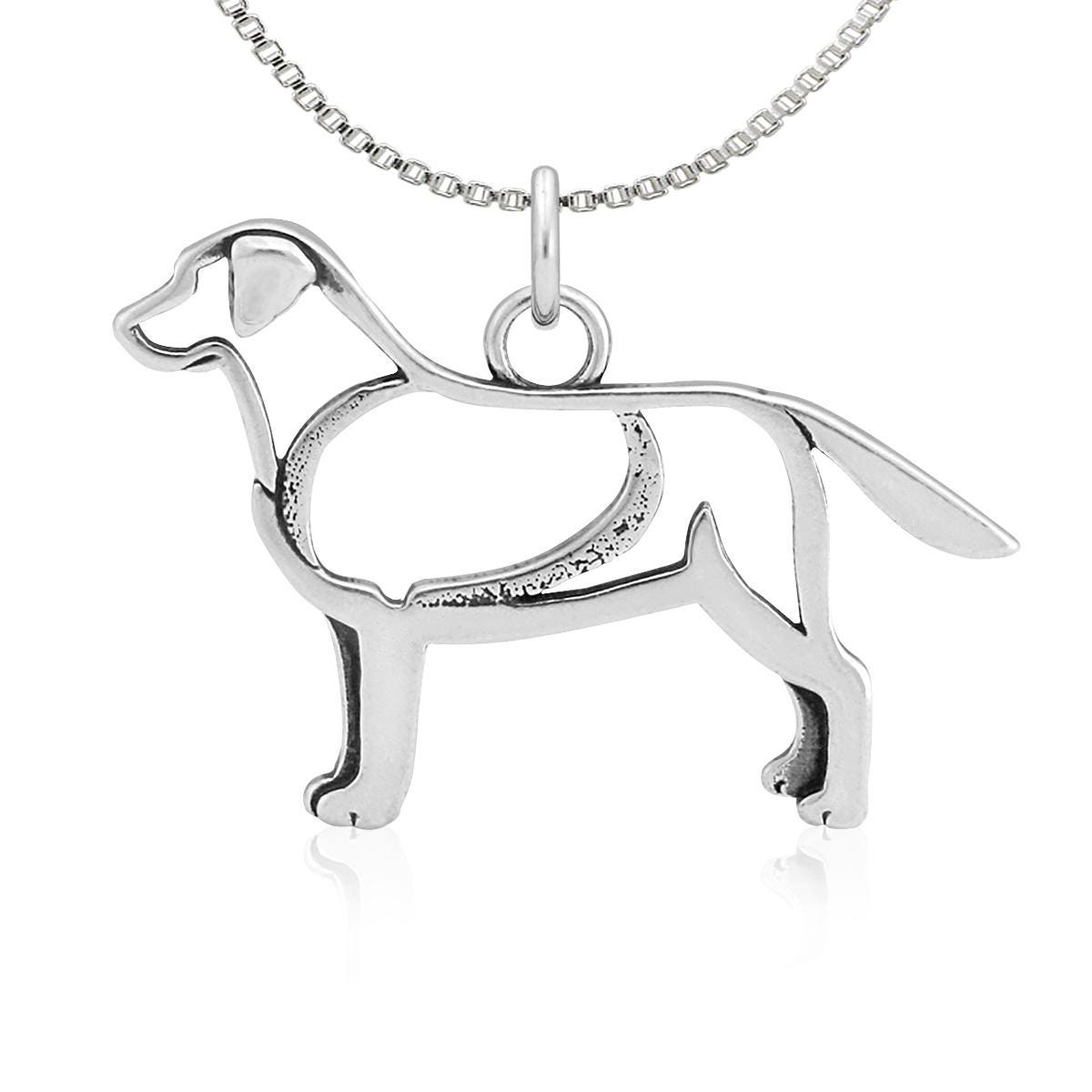 Sterling Silver Labrador Retriever Necklace Pendant - Etsy