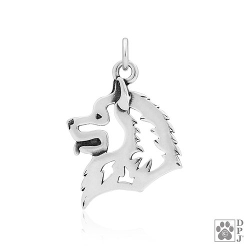 Samoyed Pendant Necklace in Sterling Silver Head - Etsy