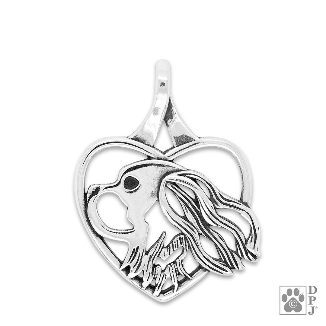 Cavalier King Charles Spaniel Heart Necklace - Etsy