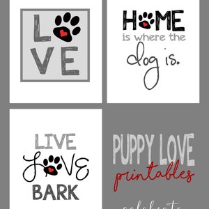 Puppy Love Printable Signs - Etsy